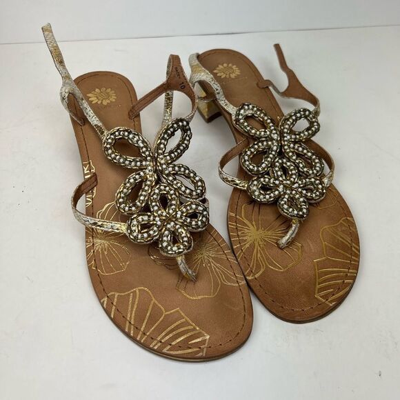 Yellow Box | Shoes | Yellow Box Sandals Thongembellishedblockheel ...